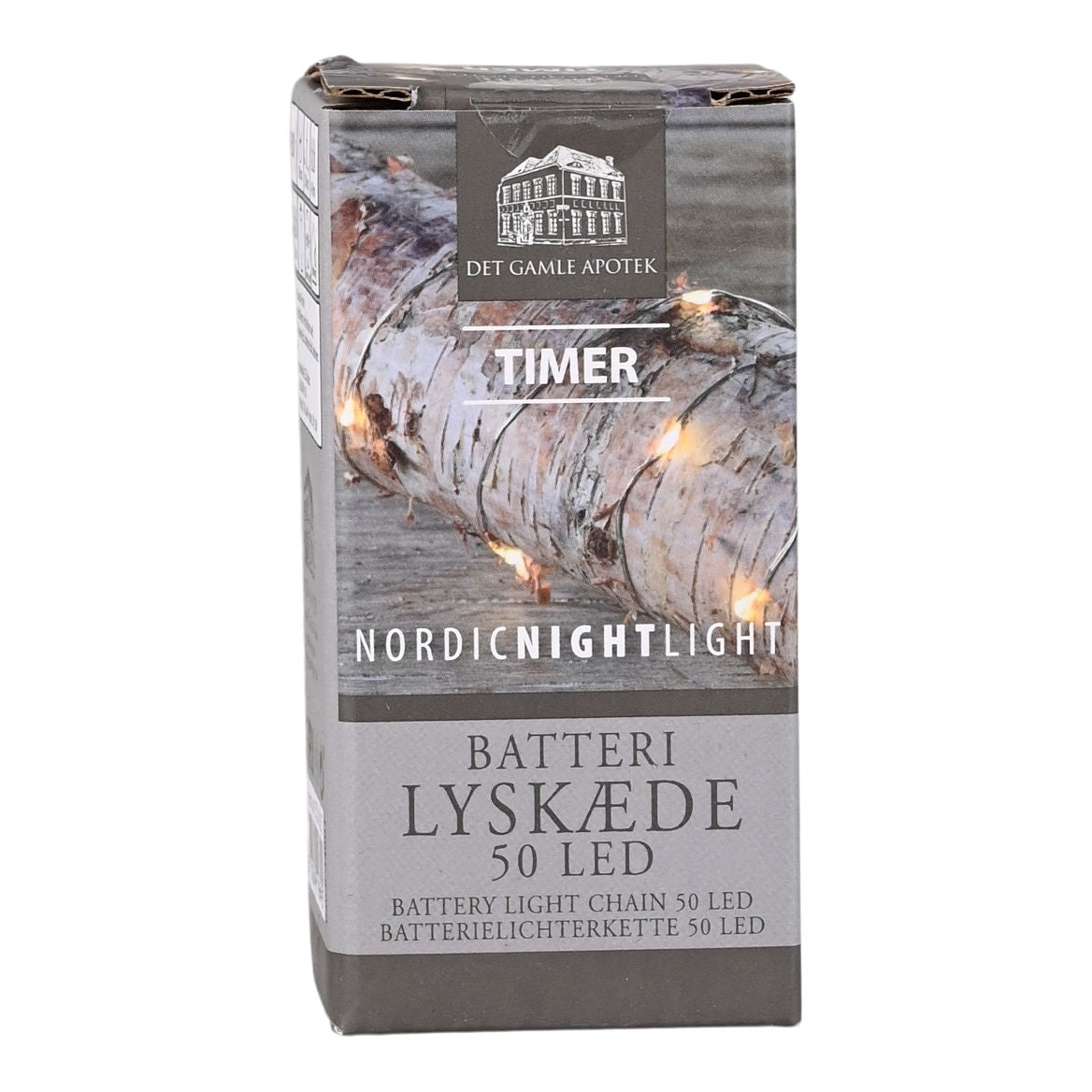 Lyskæde m/50LED L490cm Timer 6/18T – Det Gamle Apotek A/S